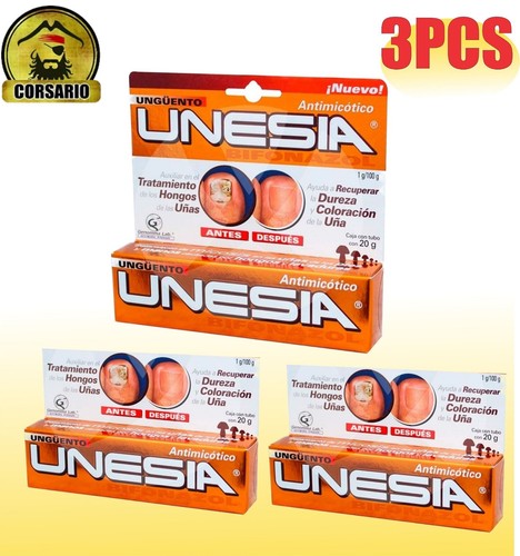 3 PACK UNESIA cream Anti Fungal Unas de Manos y Pies Foot Nail Fungus ...