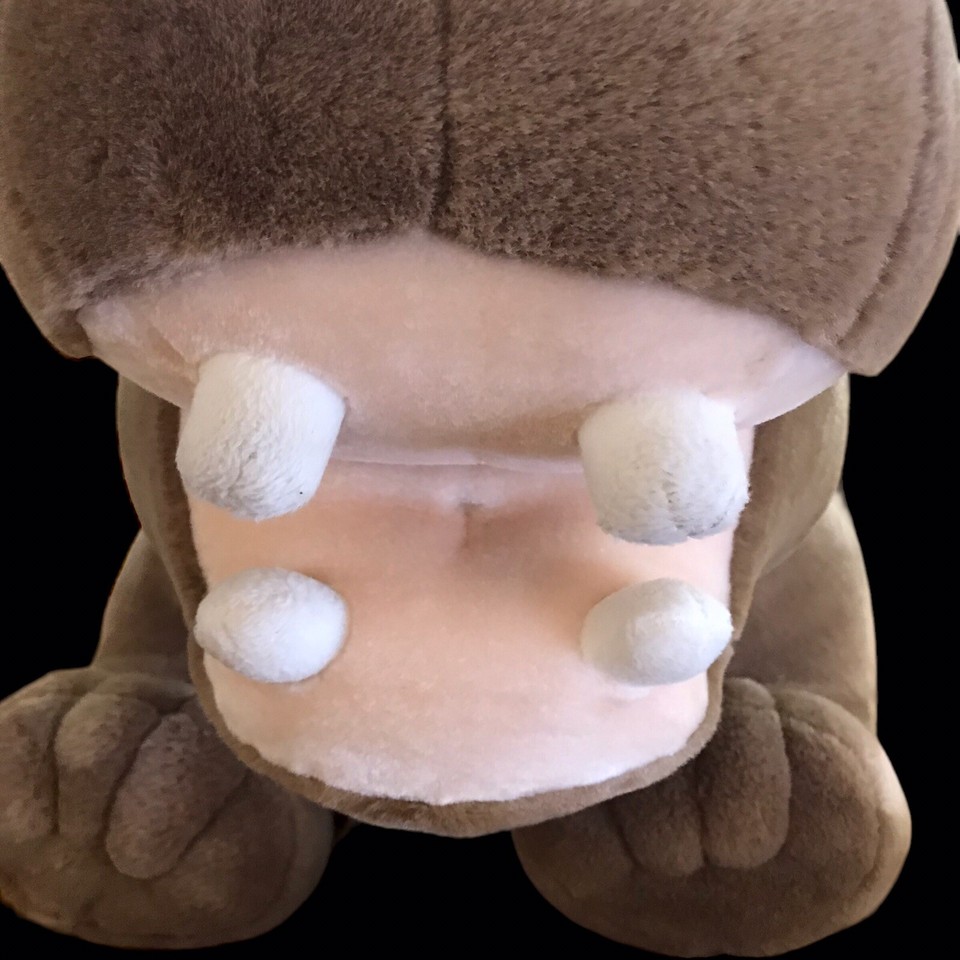 Pottery Barn Hippo Plush JUMBO Brown Hippopotamus REALISTIC House Hippo ...