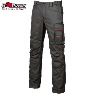 U Power SMILE Mens Work Trousers Black Cargo Trade Builder Plumber Site ...