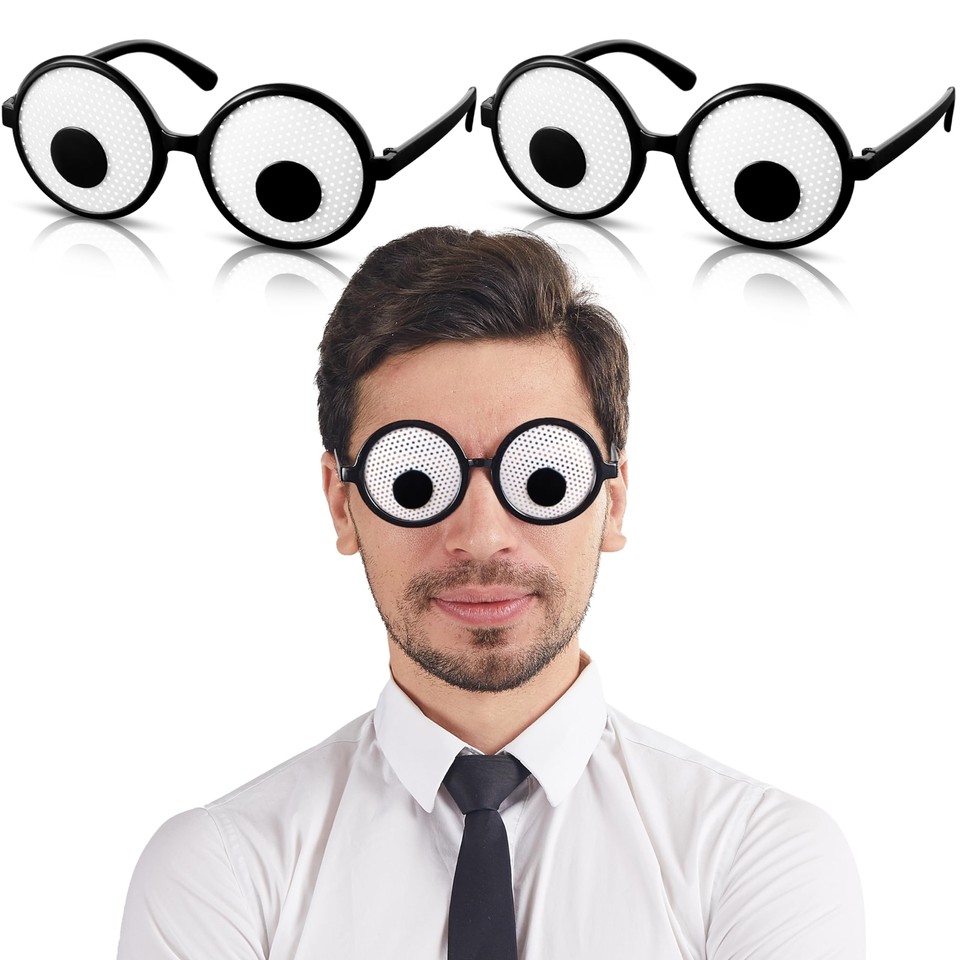 3 Pack Funny Googly Eyes Glasses Novelty Costume Eyewear for Party ...