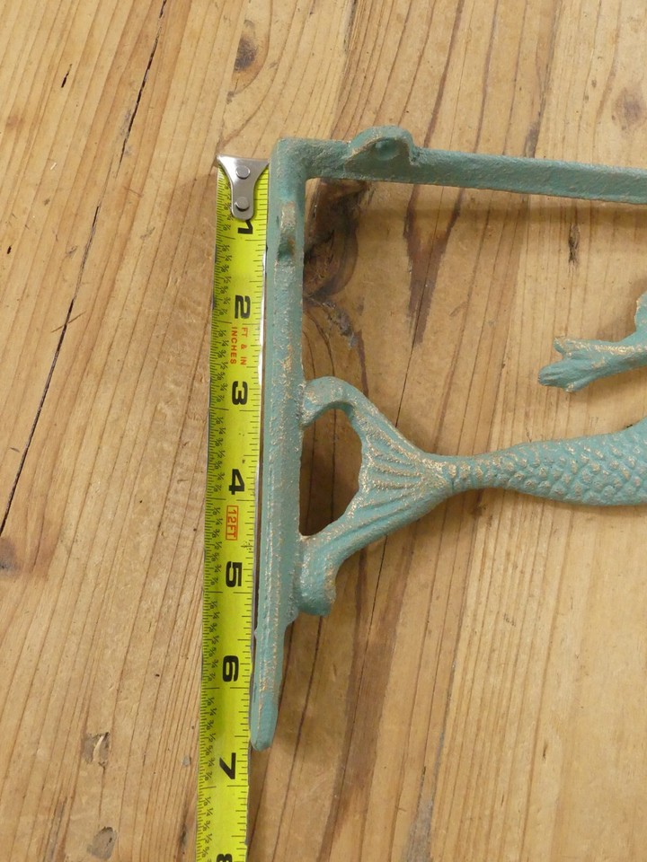 2 Cast Iron MERMAID Brackets Garden Braces Shelf Bracket Corbels Beach ...