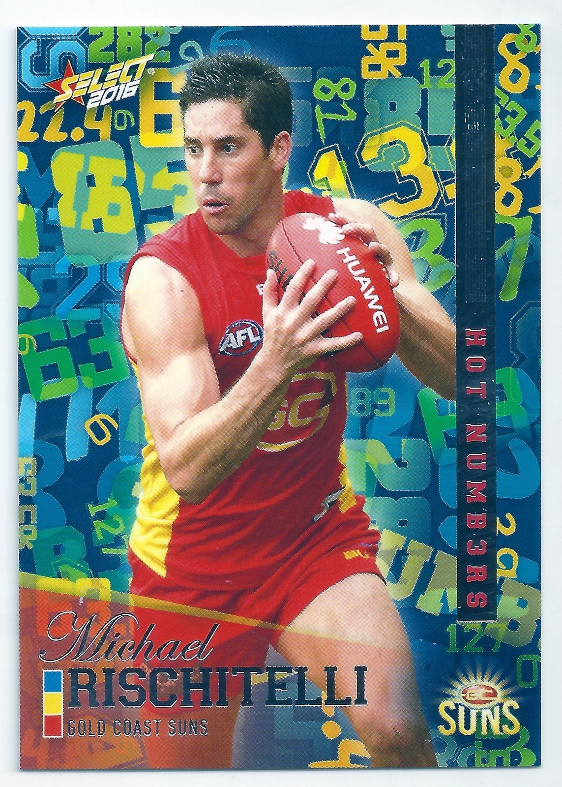 2016 Select Footy Stars Hot Numbers (HN63) Michael RISCHITELLI Gold ...