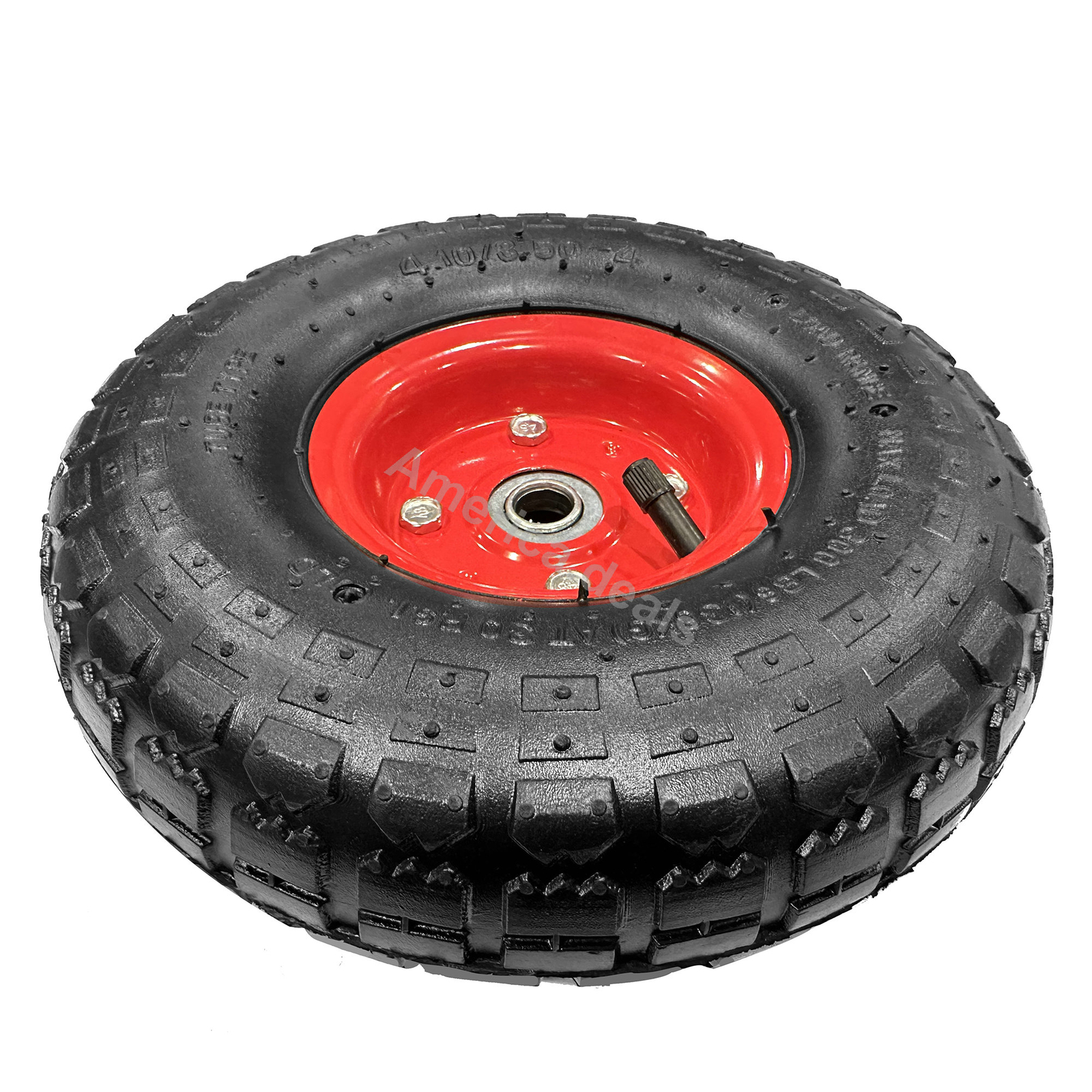 4 Pack 10'' Tubless Solid / Pneumatic Wheels Foam Filled Tire for ...