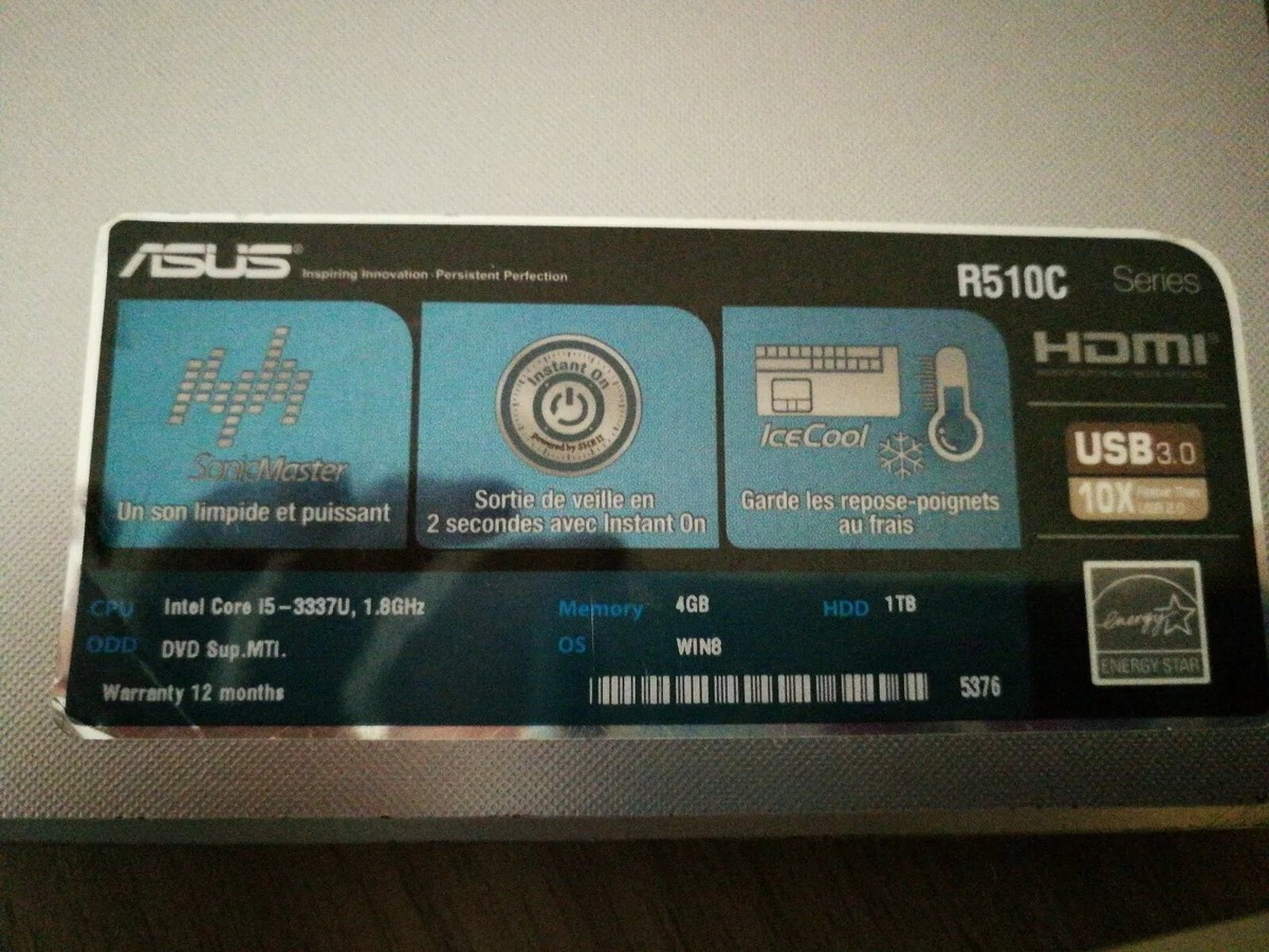 Mode Demploi Asus R510c Asus R510C Notebook PC Laptop Aptio Setup