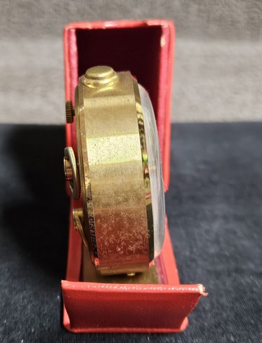 Vtg. Bucherer Travel Alarm Clock SWISS W/ Red Casing *WORKS* | eBay