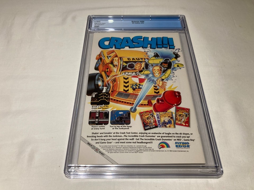 Batman 493 CGC 9.8 NM/M White Pages Victor Zsasz Knightfall Part 3 1993 ...