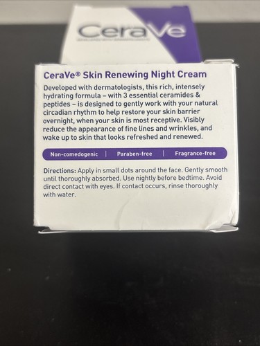 NEW! IN BOX! 2X! Cerave Skin Renewing Night Cream - 1.7oz (LOT of 2) | eBay