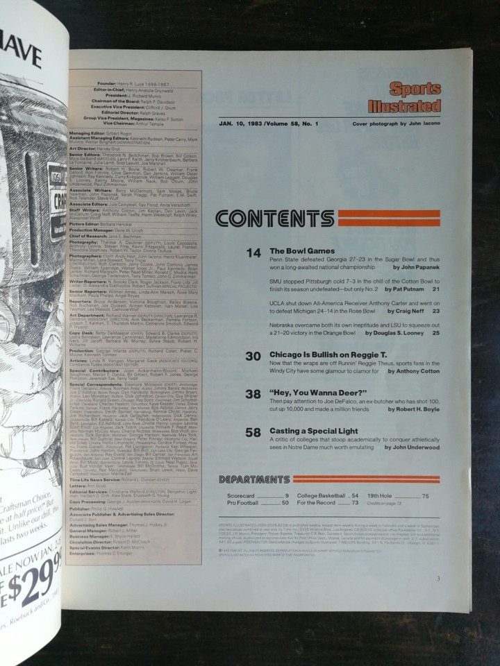 Sports Illustrated January 10, 1983 Gregg Garrity Penn State Football ...