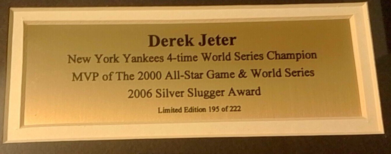 Derek Jeter Framed Photo &Game Piece MVP 2000 All Star 2006 Silver ...