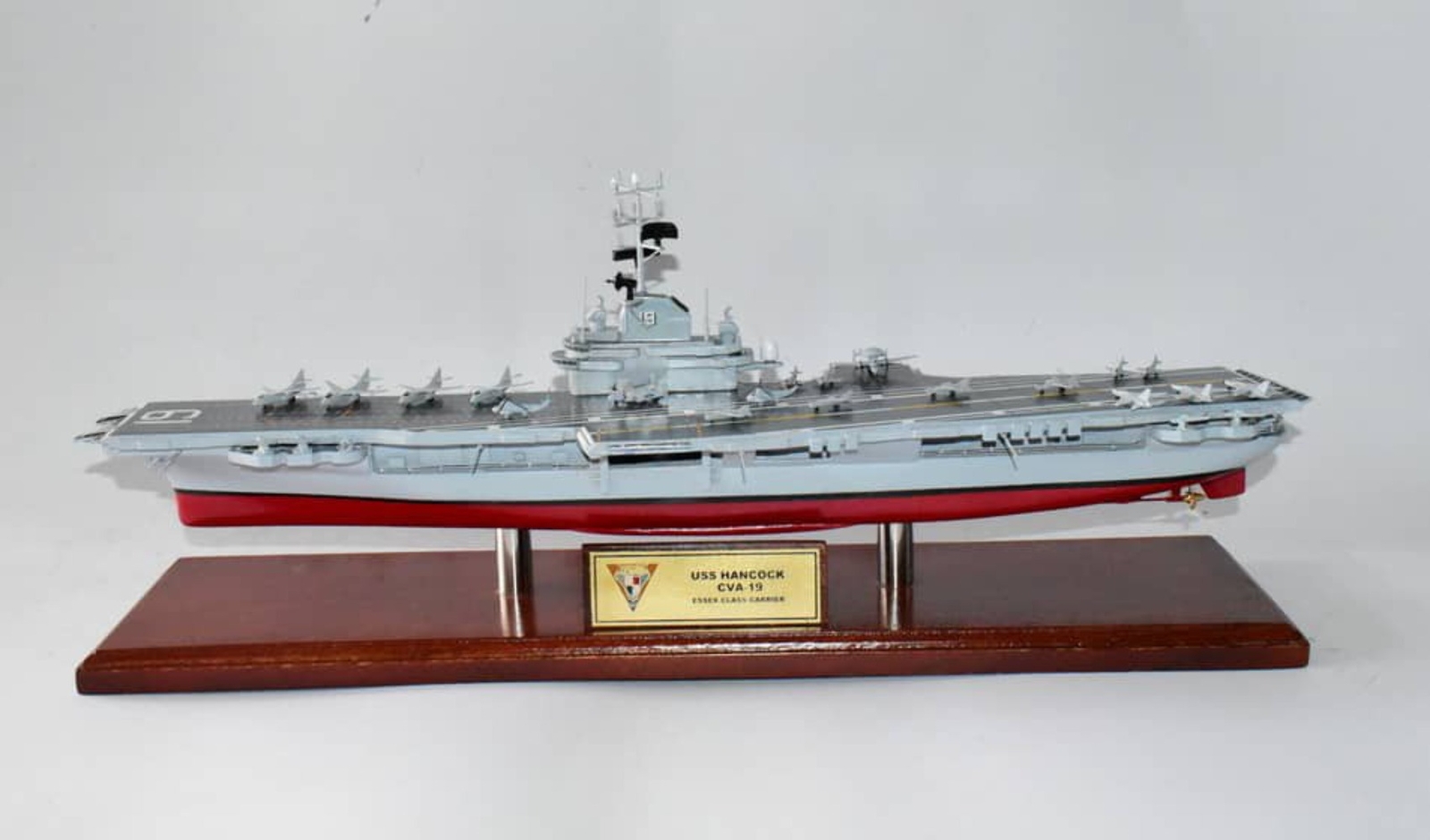 USS Hancock CVA-19 Aircraft Carrier Model,Navy,Scale Model,Mahogany ...