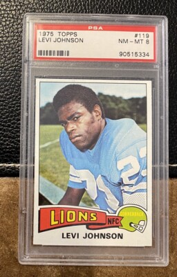 1975 Topps #119 Levi Johnson PSA 8 NM-MT Rare Vintage Lions | eBay