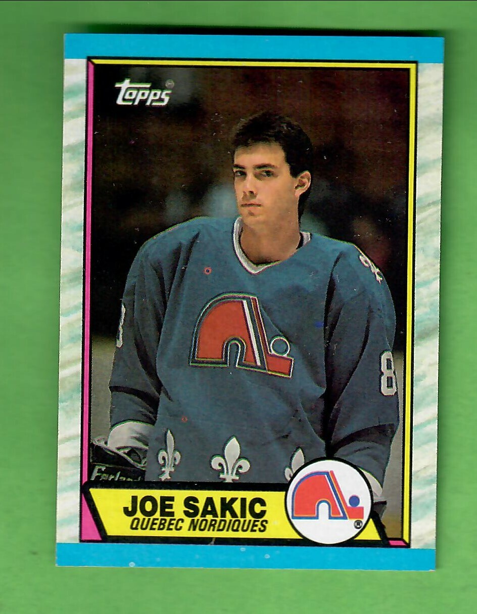 1989-90 TOPPS HOCKEY #113 JOE SAKIC ROOKIE CARD QUEBEC NORDIQUES NM-MT+ ...