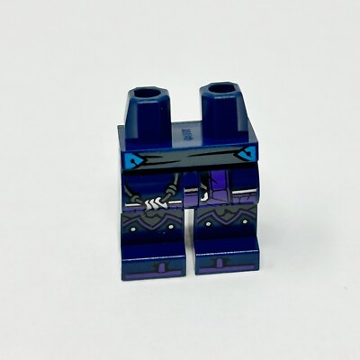 LEGO Minifigure Hips Legs D. Blue Sash Knee Pads Silver Azure Trim ...