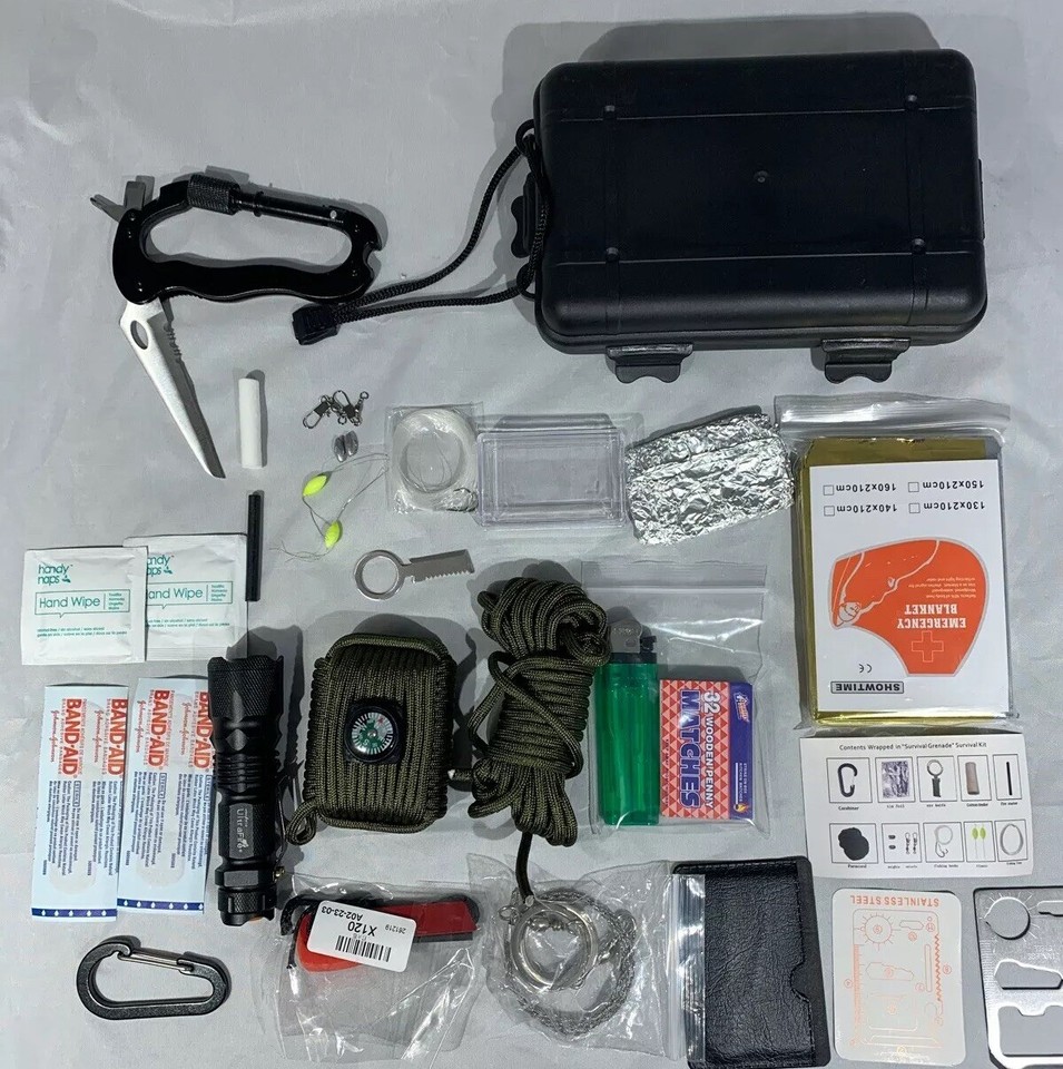 UltimateSurvivalCo 40 In 1 Survival Kit Outdoor Emergency Kit for ...