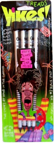 Yikes Treads! Collectable HB #2 Black Lead Pencils & Erasers - 'RARE ...