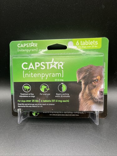 (NITENPYRAM) 57 MG FOR DOGS OVER 25LBS, 6 PACK BOX, Exp 2027, B1 | eBay