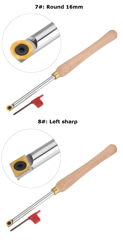 Wood Turning Tools Carbide Tip Hand-held Woodworking Lathe Insert ...