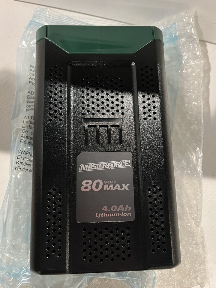 Masterforce 80V Lithium ion 4.0Ah Battery - Compatible with Greenworks ...