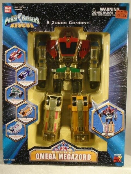 Power Rangers Lightspeed Rescue Deluxe Omega Megazord Bandai #4555 for ...