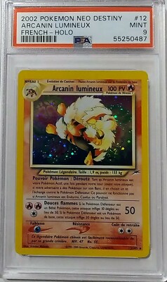 2002 French Pokémon Arcanin Lumineux Neo Destiny # 12 Holo PSA 9 Pop 7 ...