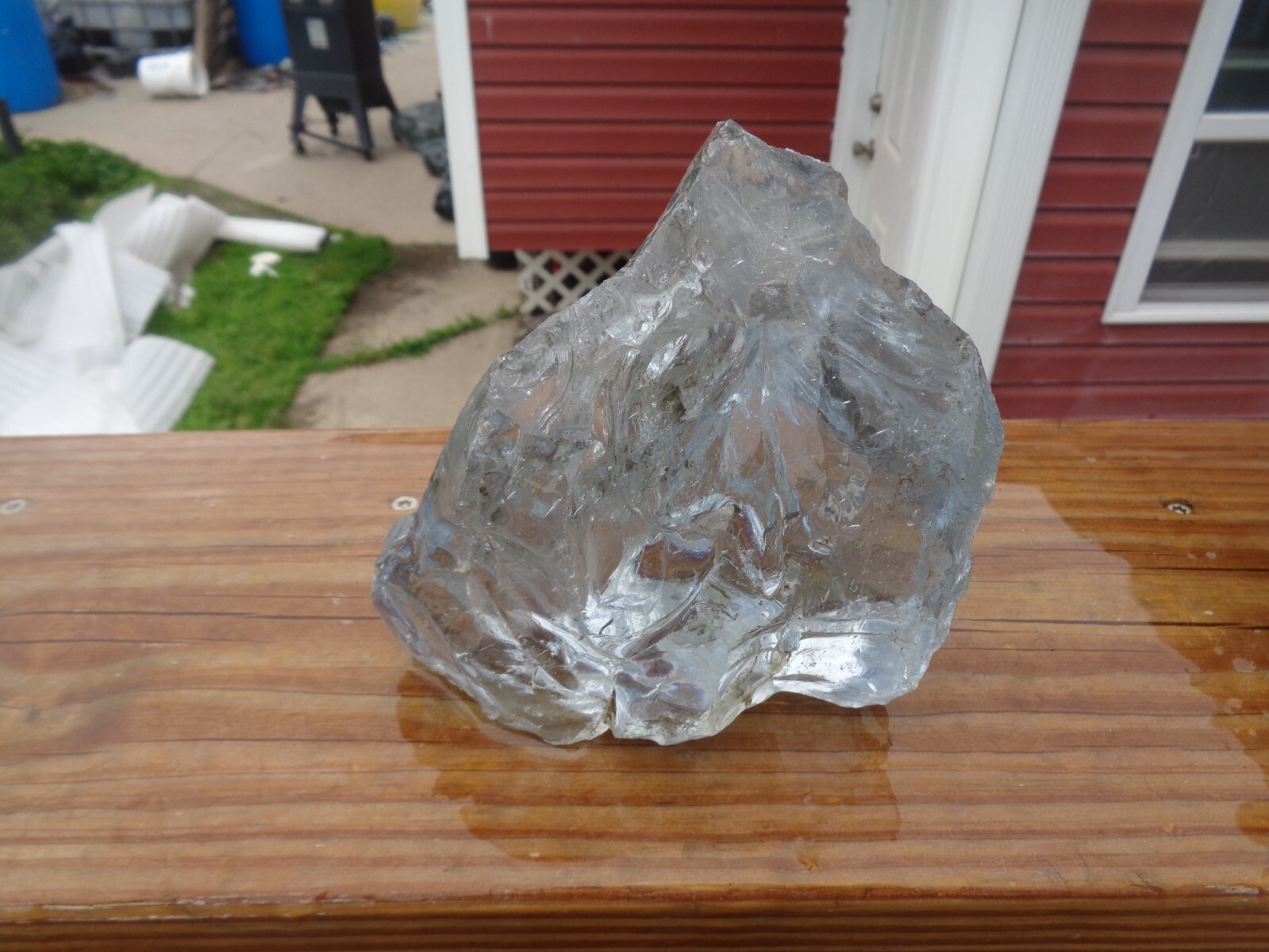 Glass Rock Slag Beautiful Clear Sapphire Blue 3.14 lbs OO5 Landscaping ...