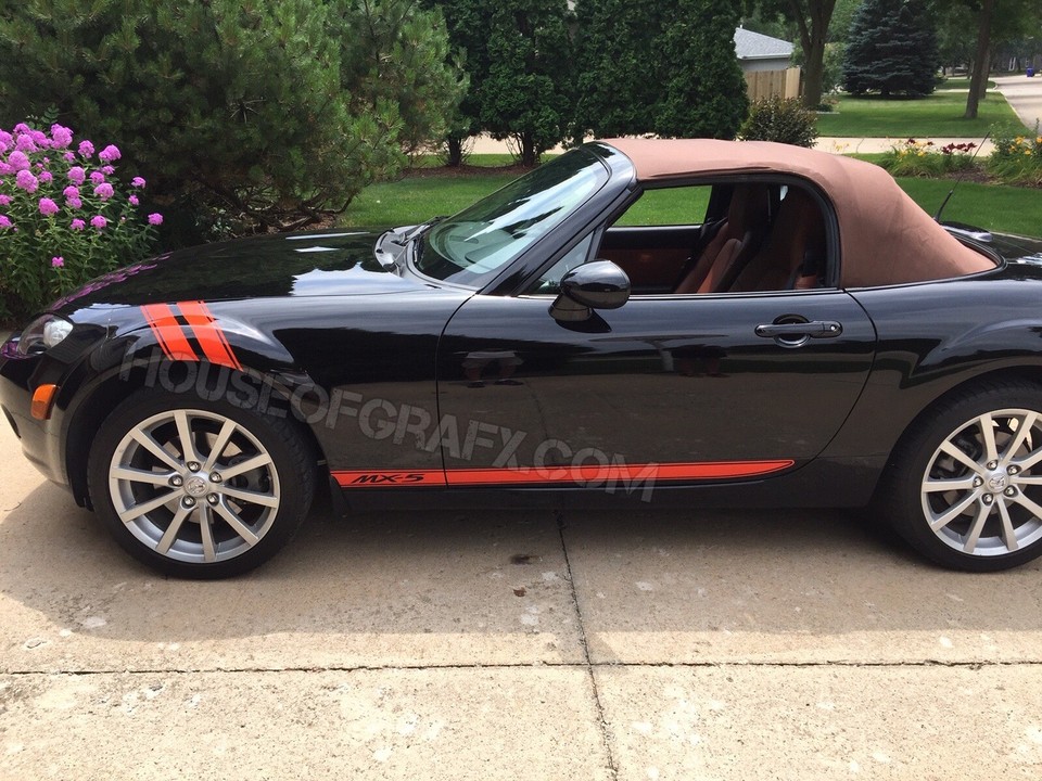 Mazda Miata MX-5 NC Door Stripe & Fender Stripes Decal Decals Graphic ...