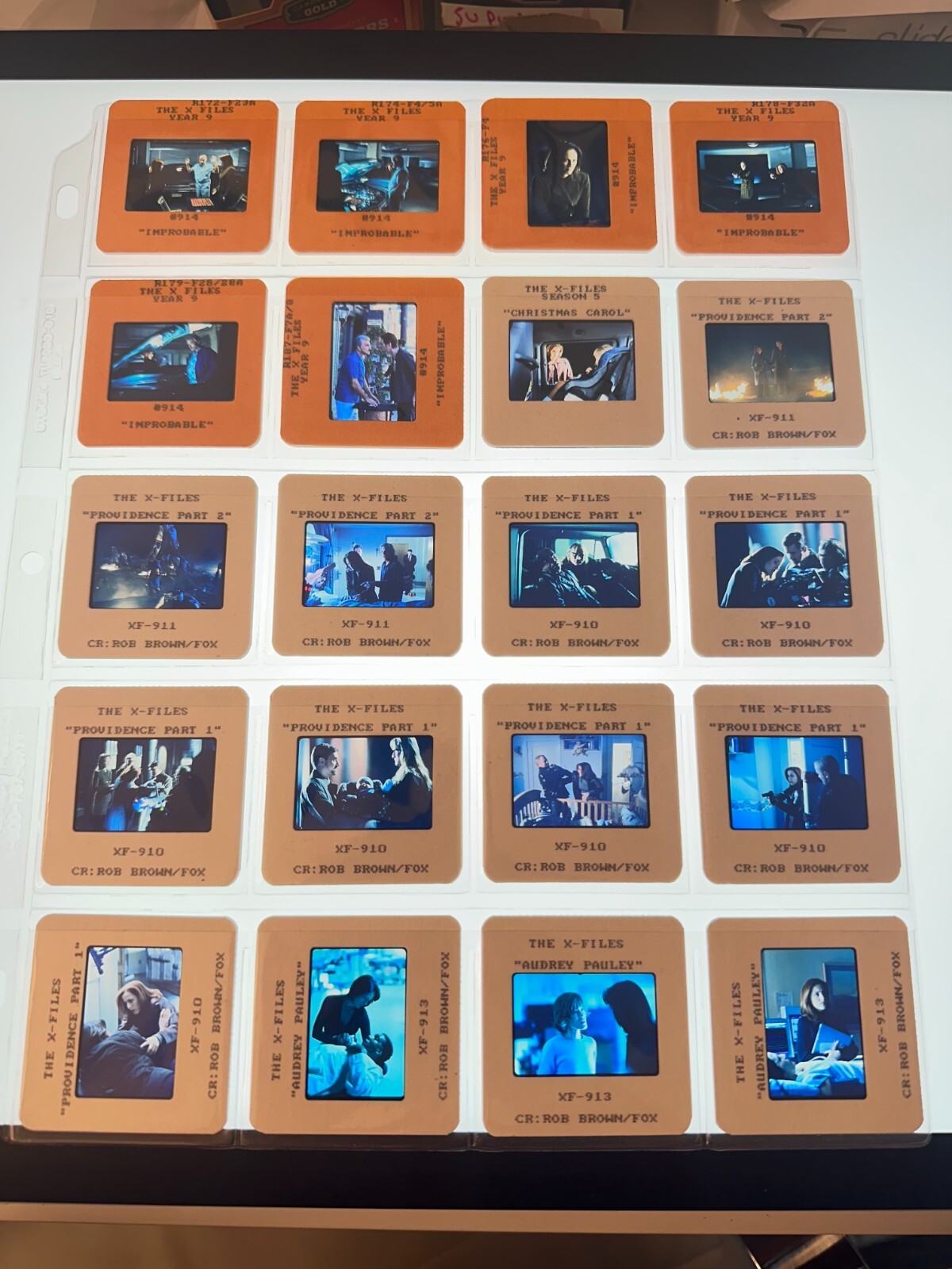 The X Files Collection of 20 Original 35mm Transparency Slides Gillian ...