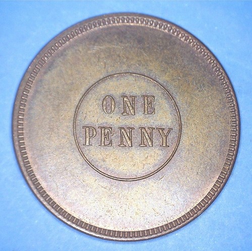 GENERIC TYPE 31 mm LARGE CENT SIZE MASONIC ONE PENNY TOKEN - *18748705 ...