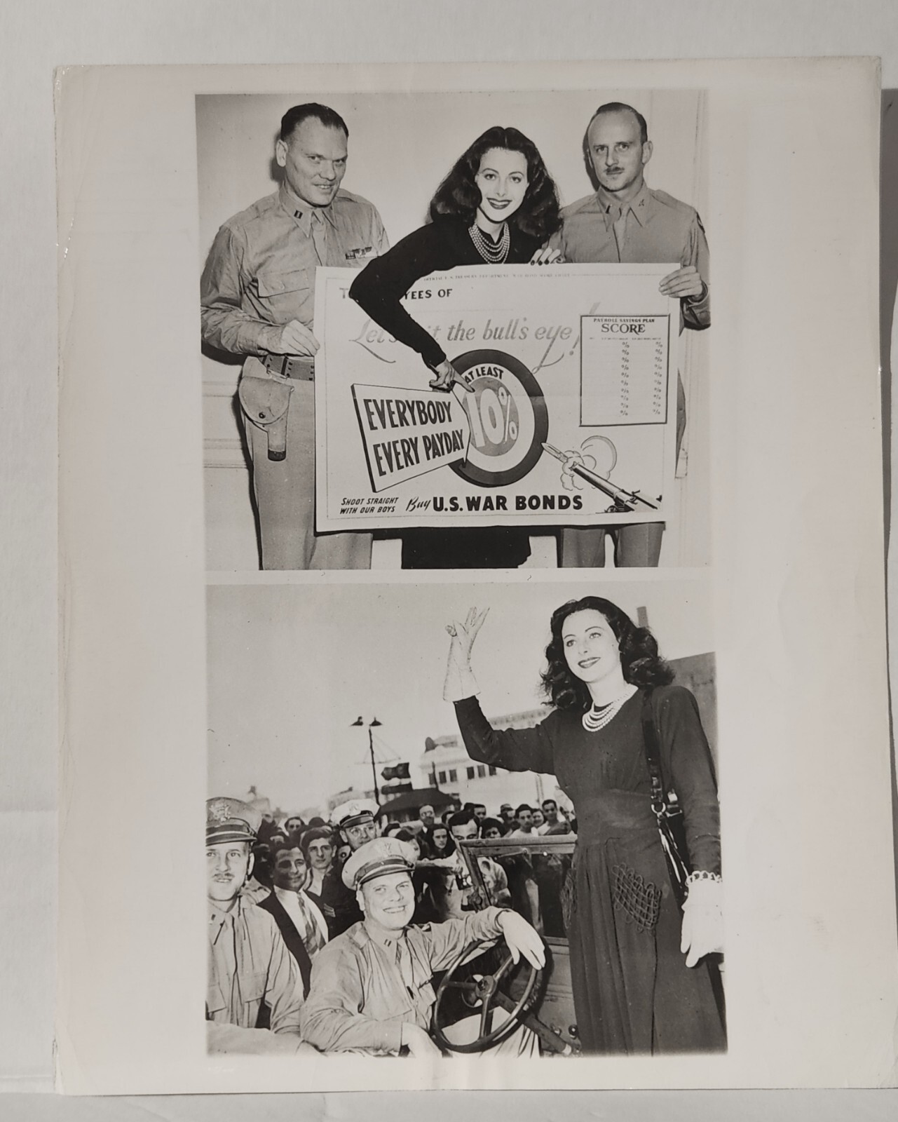 RARE Hedy Lamarr VINTAGE 1942 Photo WWII War Bonds Drive, Newark, NJ | eBay