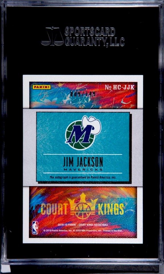 2018-19 Panini Court Kings Jim Jackson HIGH COURT /149 SGC 9 w/10 AUTO ...