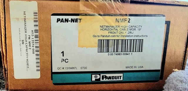 Panduit NetManager High Capacity Horizontal Cable Manager NMF2 for sale ...