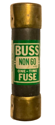 Bussmann BUSS NON-60, 60 Amp 250V Cartridge One Time Fuse Class K5 3 ...