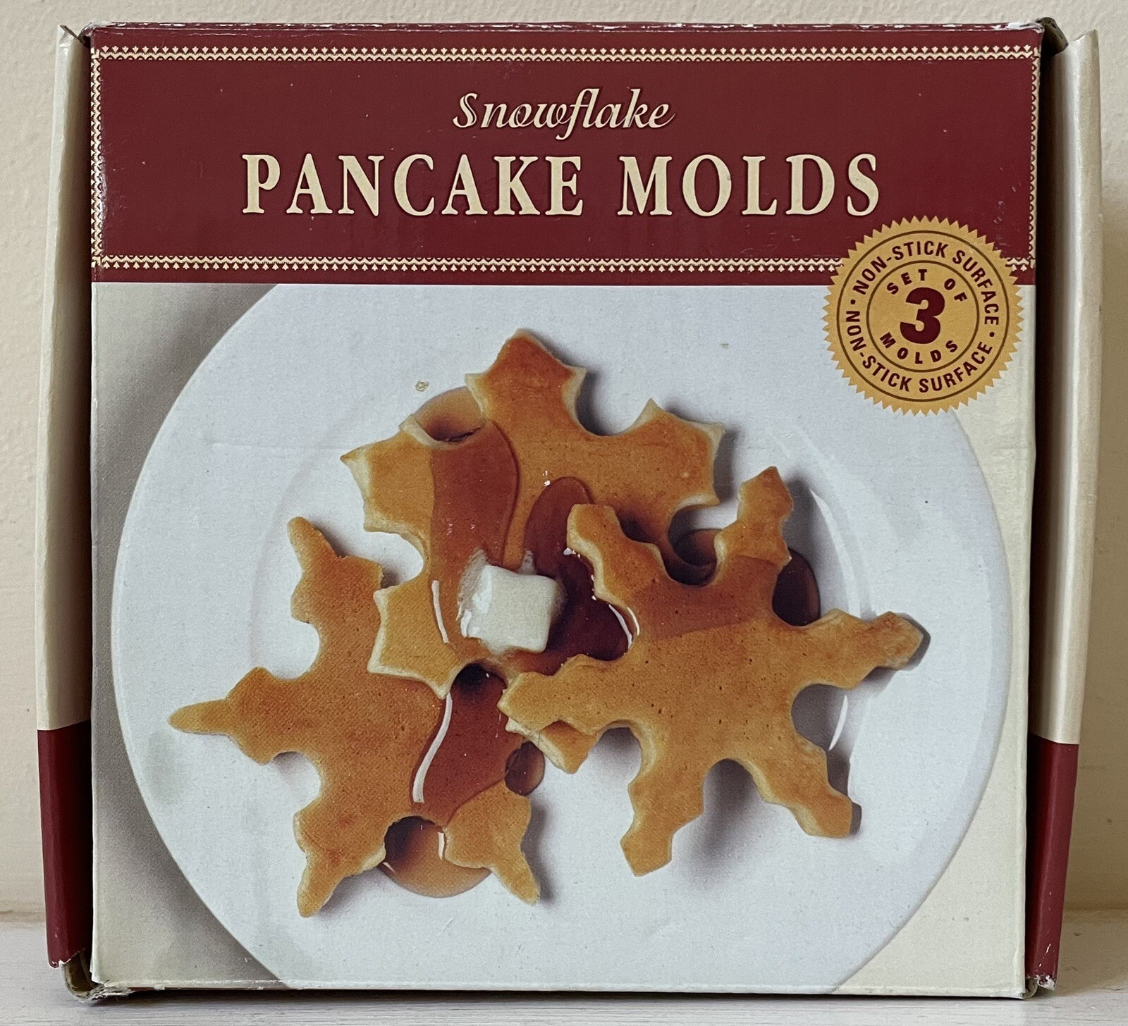 NEW Set of 3 Williams-Sonoma Pancake Molds Snowflakes Nonstick Free ...