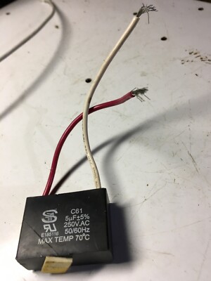 S FREE USA SHIPPING C61 250VAC 2.5uf Ceiling Fan Motor Capacitor 2 wire ...
