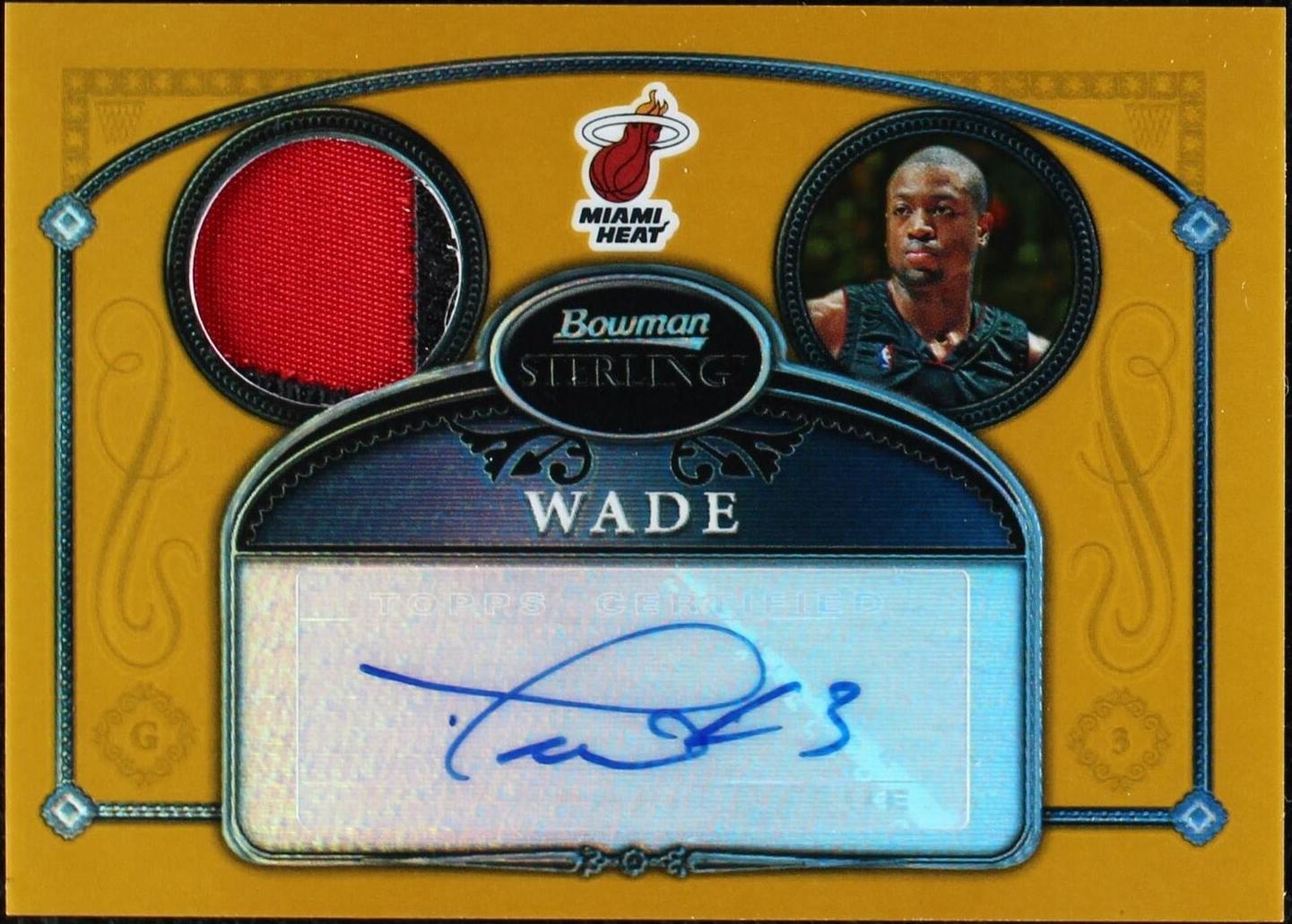 2006-07 Bowman Sterling - Dwyane Wade #39 Gold Refractor /25 (AU, MEM ...