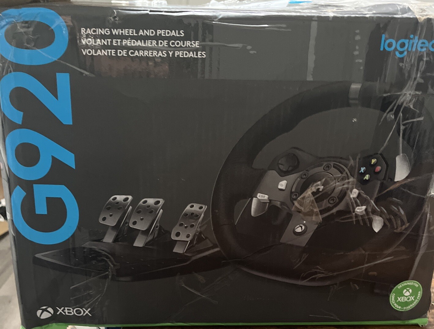 Logitech G920 Driving Force Racing Wheel - Black (broken clamp) NM ...