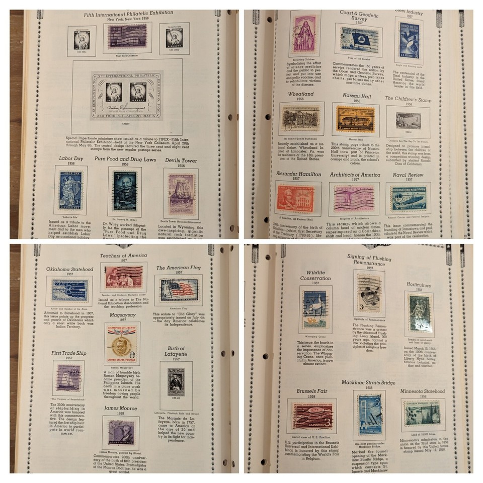 Minkus 1968 United States Stamp Album with 695 Stamps - PLEASE READ | eBay