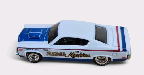 1970 AMC REBEL MACHINE Diorama Collectible DieCast Model Car 1:64 White ...