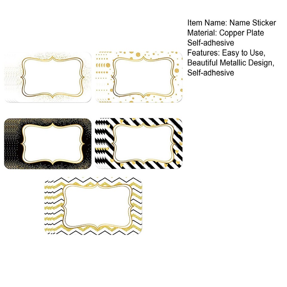 Design Label Foil Sticker 24pcs Foil Tag Stickers Party Labels for ...