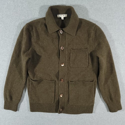 Alex Mill Wool Work Jacket Cardigan Superfine Merino Sweater Size Small ...