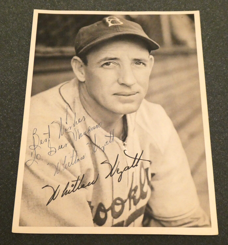 Whit Wyatt Signed Original 1941 Brooklyn Dodgers Picture Pack Photo JSA ...