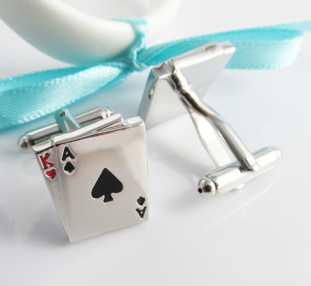 Blackjack Playing Cards Cufflinks Brass and Enamel 18x15mm | eBay Australia