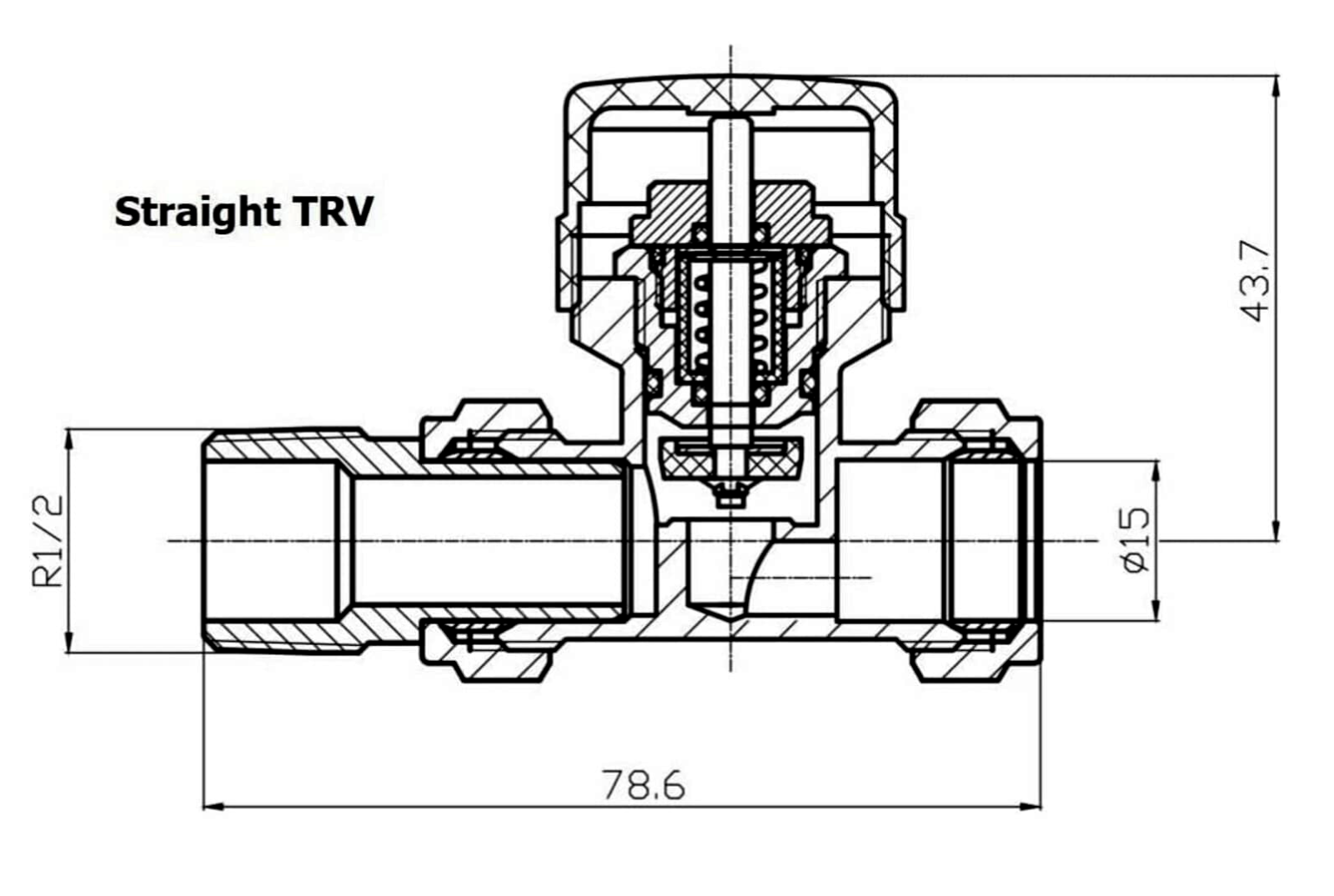 CASSELLIE Anthracite Straight TRV Lockshield Radiator Valve 15mm X 1 cassellie-anthracite-straight-trv-lockshield-radiator-valve-15mm-x-1