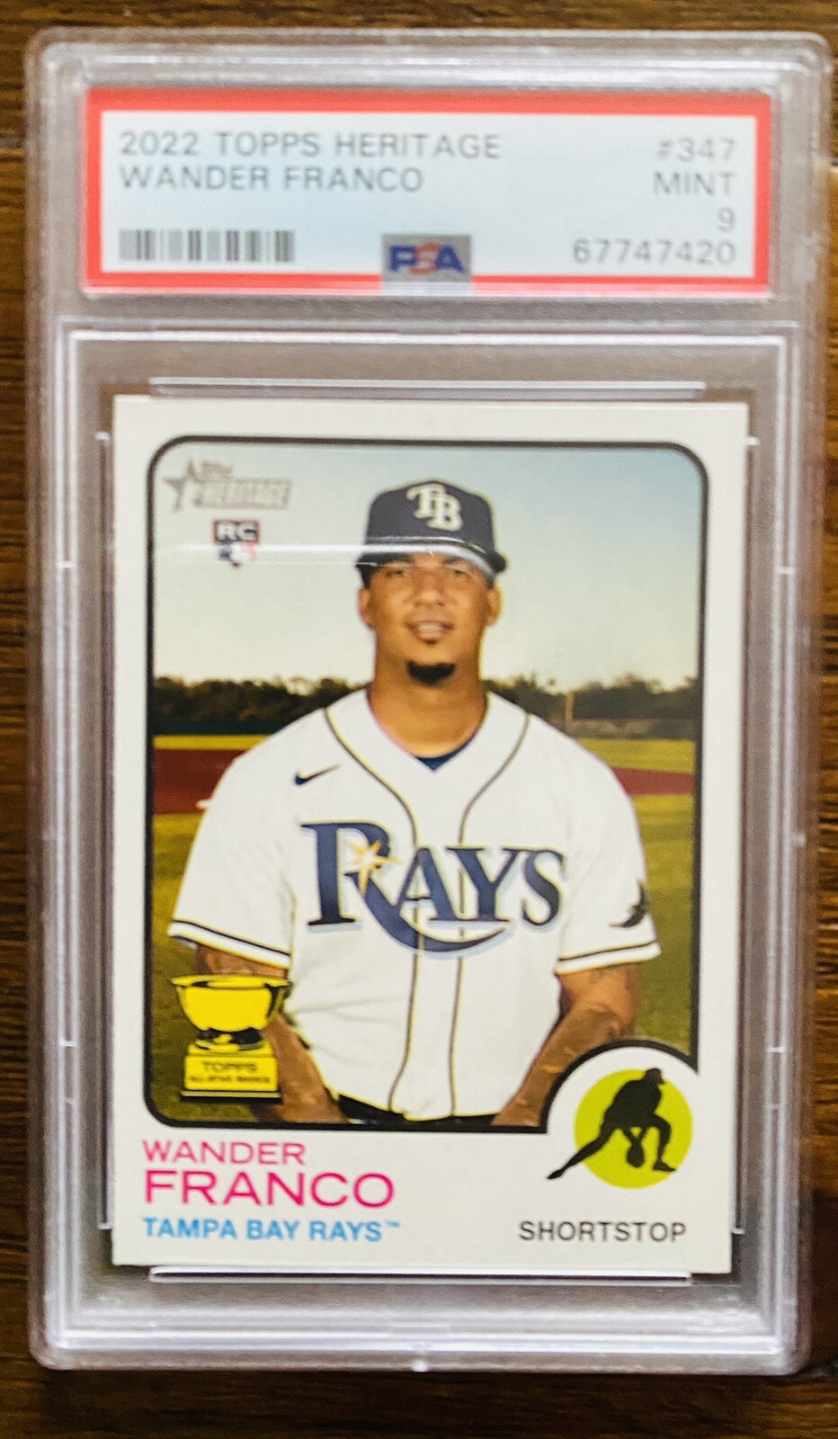2022 Topps Heritage Wander Franco #347 Rookie Tampa Bay Rays RC PSA 9 ...