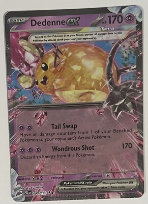Pokémon TCG Dedenne ex Scarlet & Violet Paldea Evolved 093/193 Near ...