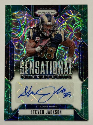2024 Prizm Steven Jackson Green scope Auto /75 - Sensational Signatures ...