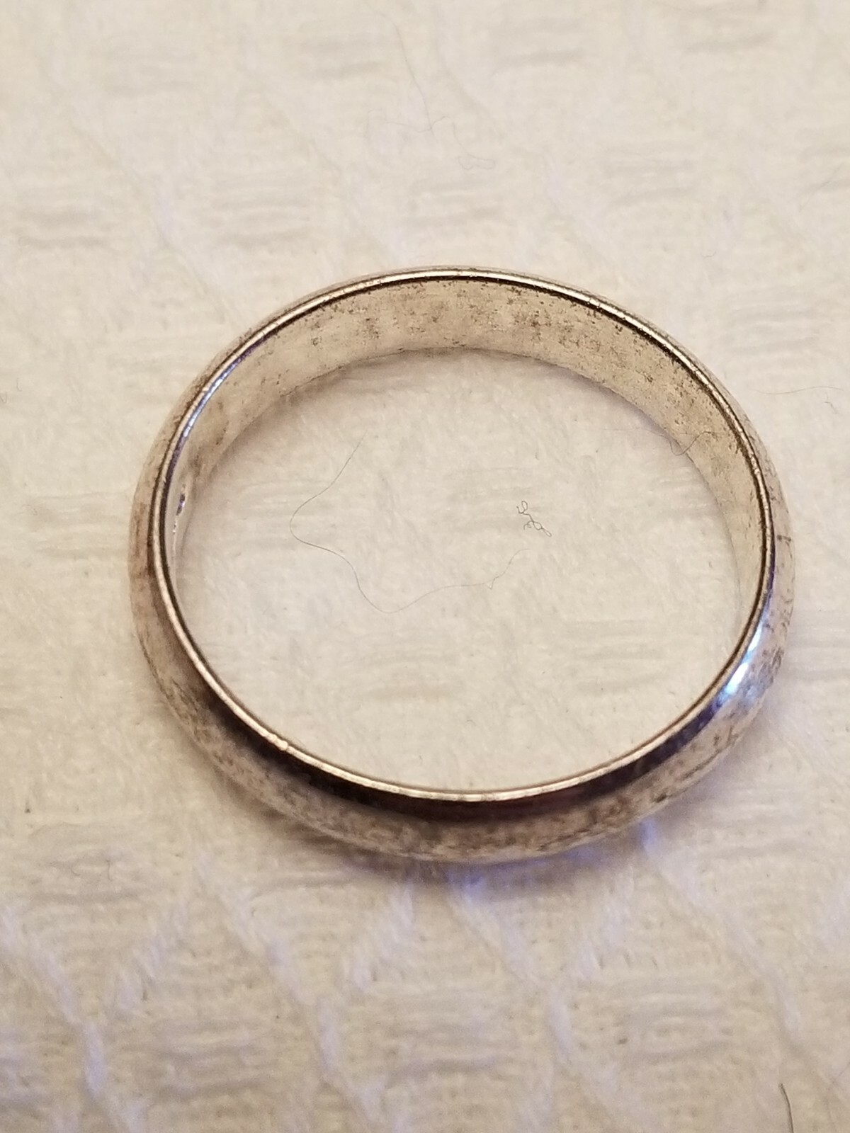 Simple SU 925 Thailand Silver Wedding Band Ring Appro… - Gem