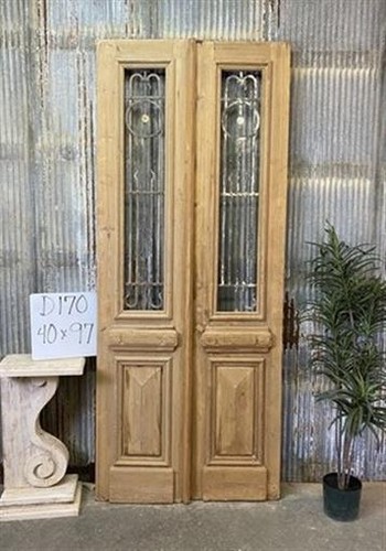 Antique French Double Doors (40x97) Iron Wood Doors, European Doors ...