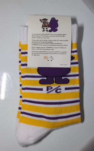 McDonald’s Socks GRIMACE Peace Collective McHappy Day 2023 CANADA ...