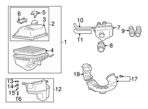 TOYOTA LEXUS GENUINE OEM ES300 ES330 AIR INTAKE CONTROL VACUUM SWITCH ...